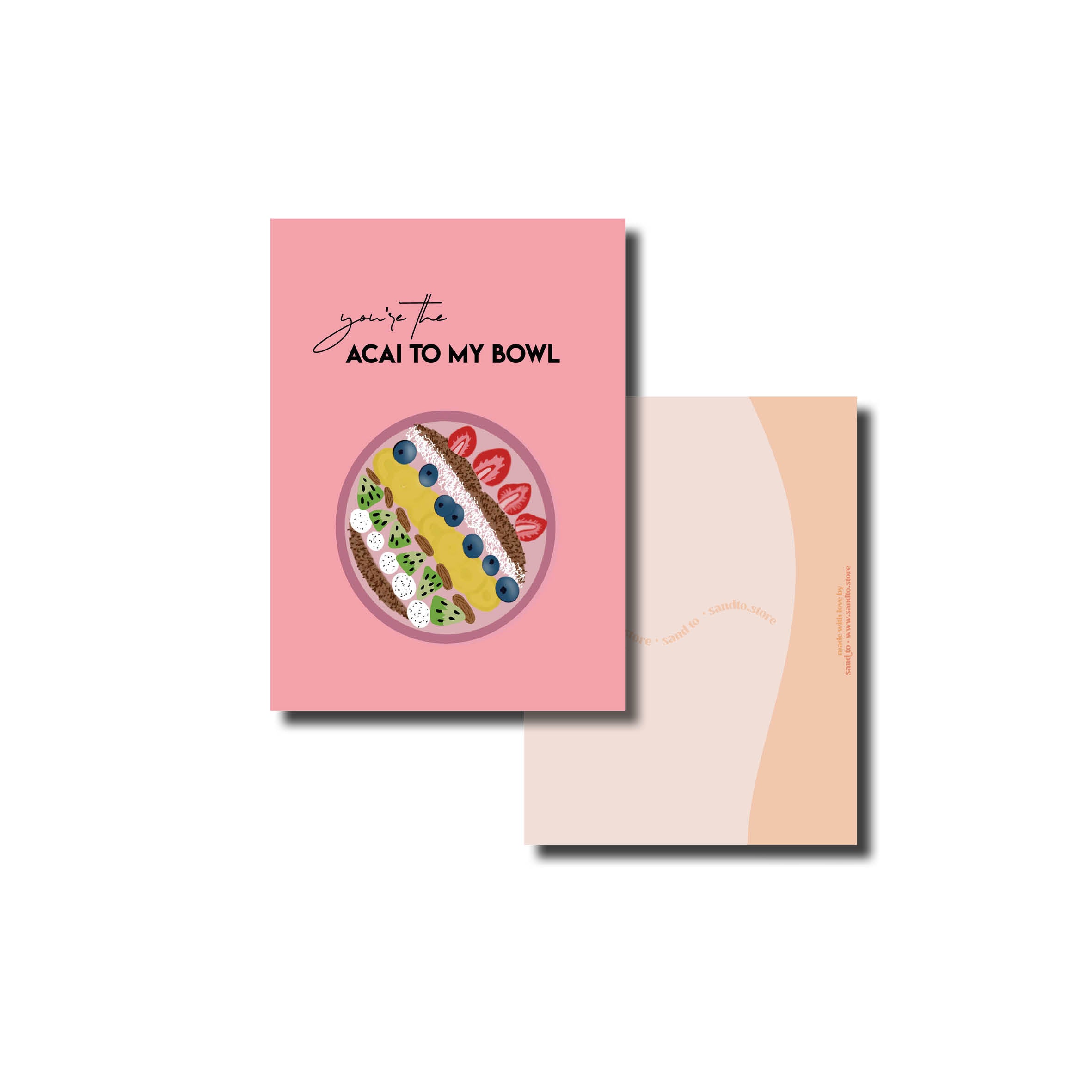 Acai bowl kaart – Sand to